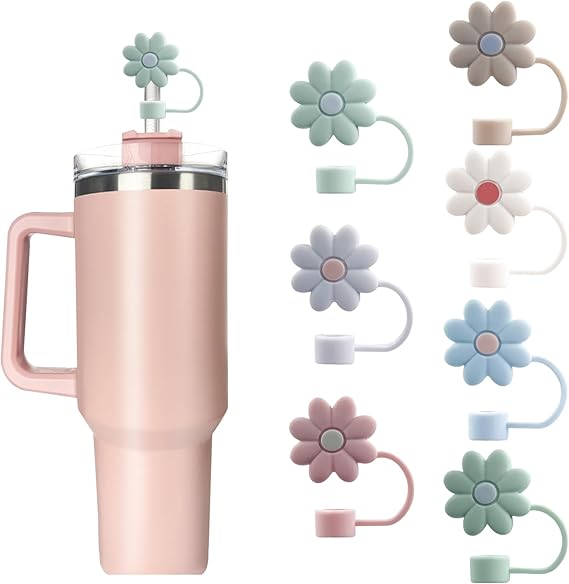 Amazon.com | Velaco 7pc 0.4in/10mm Silicone Straw Covers - Compatible ...