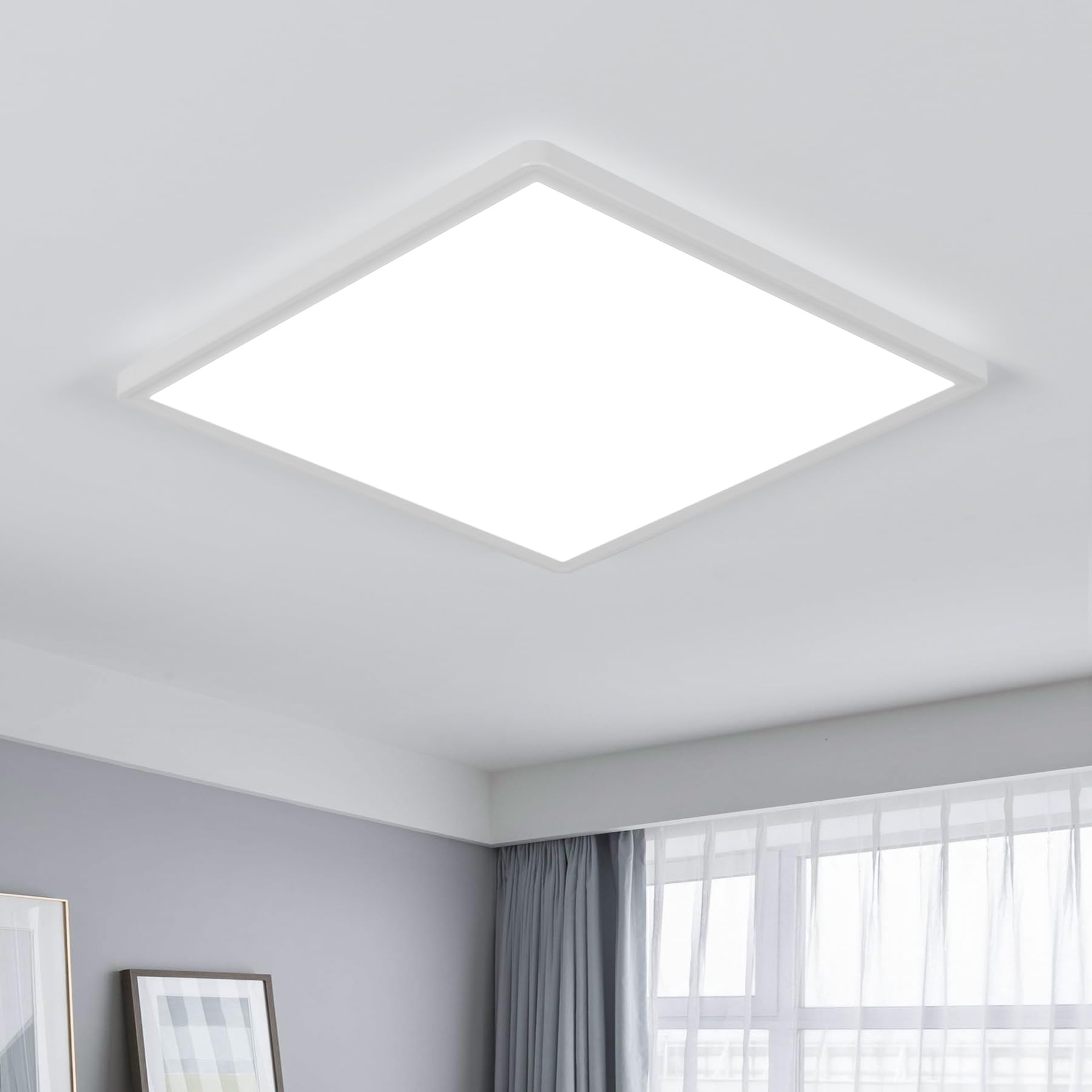 12 inch Flush Mount LED Ceiling Light Fixture, 6500K Daylight White ...