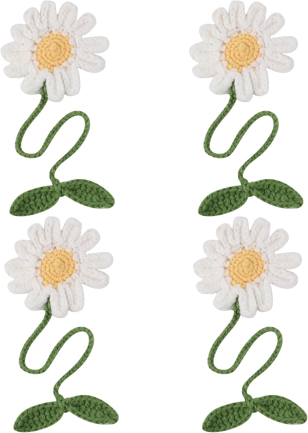 Amazon.com : 4 Pieces Daisy Bookmarks Flower Bookmarks for Women ...