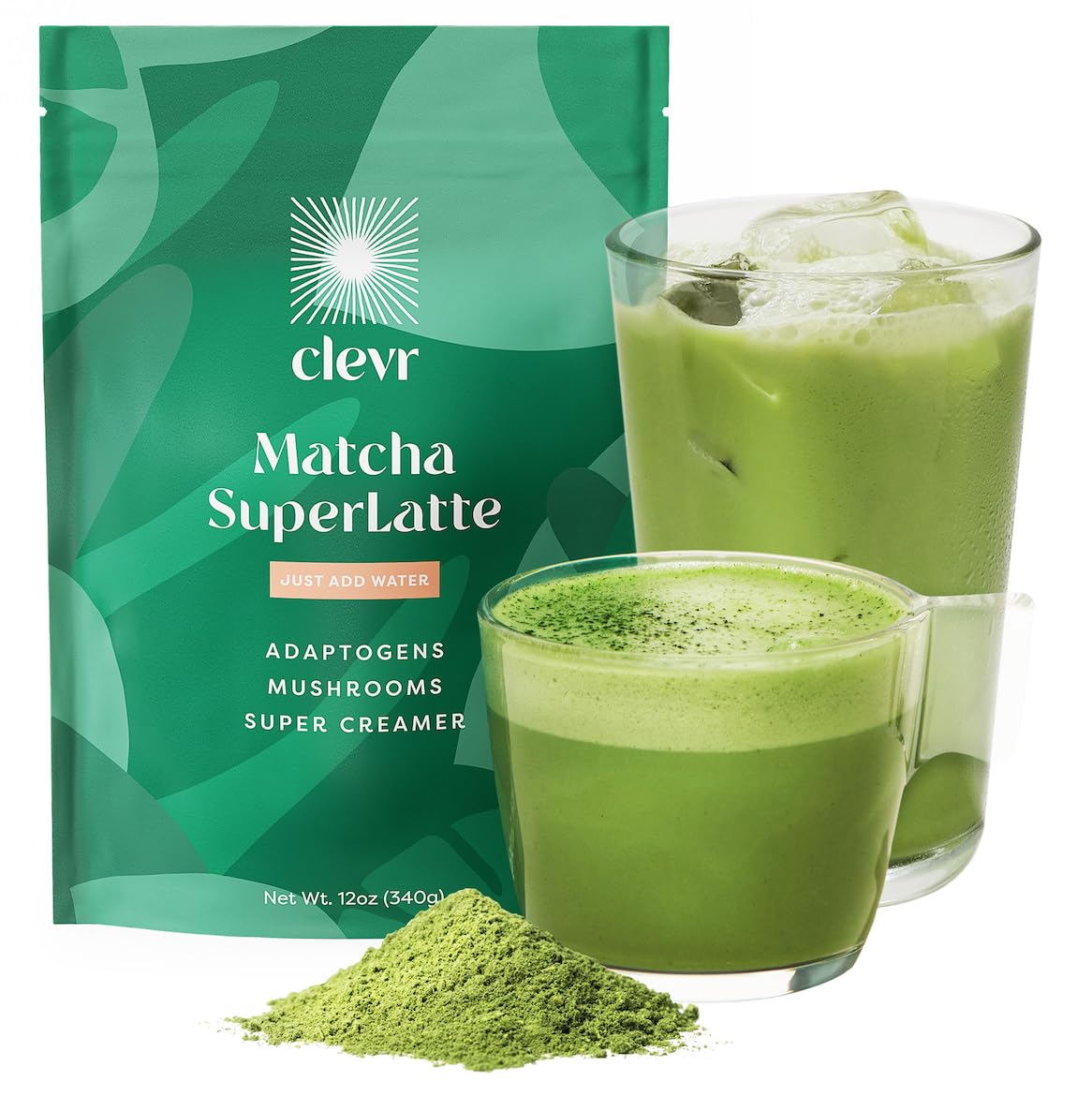 Amazon.com: Clevr Matcha Green Tea Powder, Oat Milk Instant Latte Mix ...