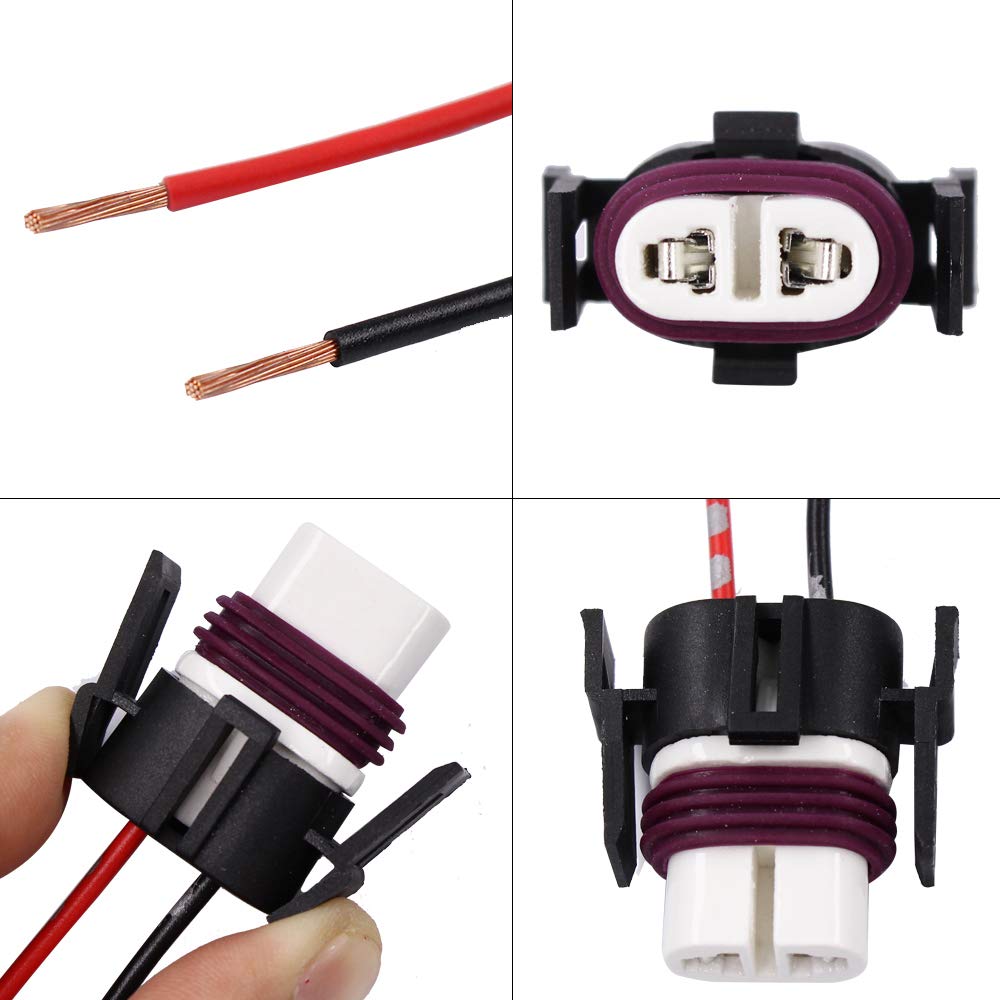 Snapklik.com : H11 H8 H9 881 880 High Temperature Ceramic Wire Socket ...