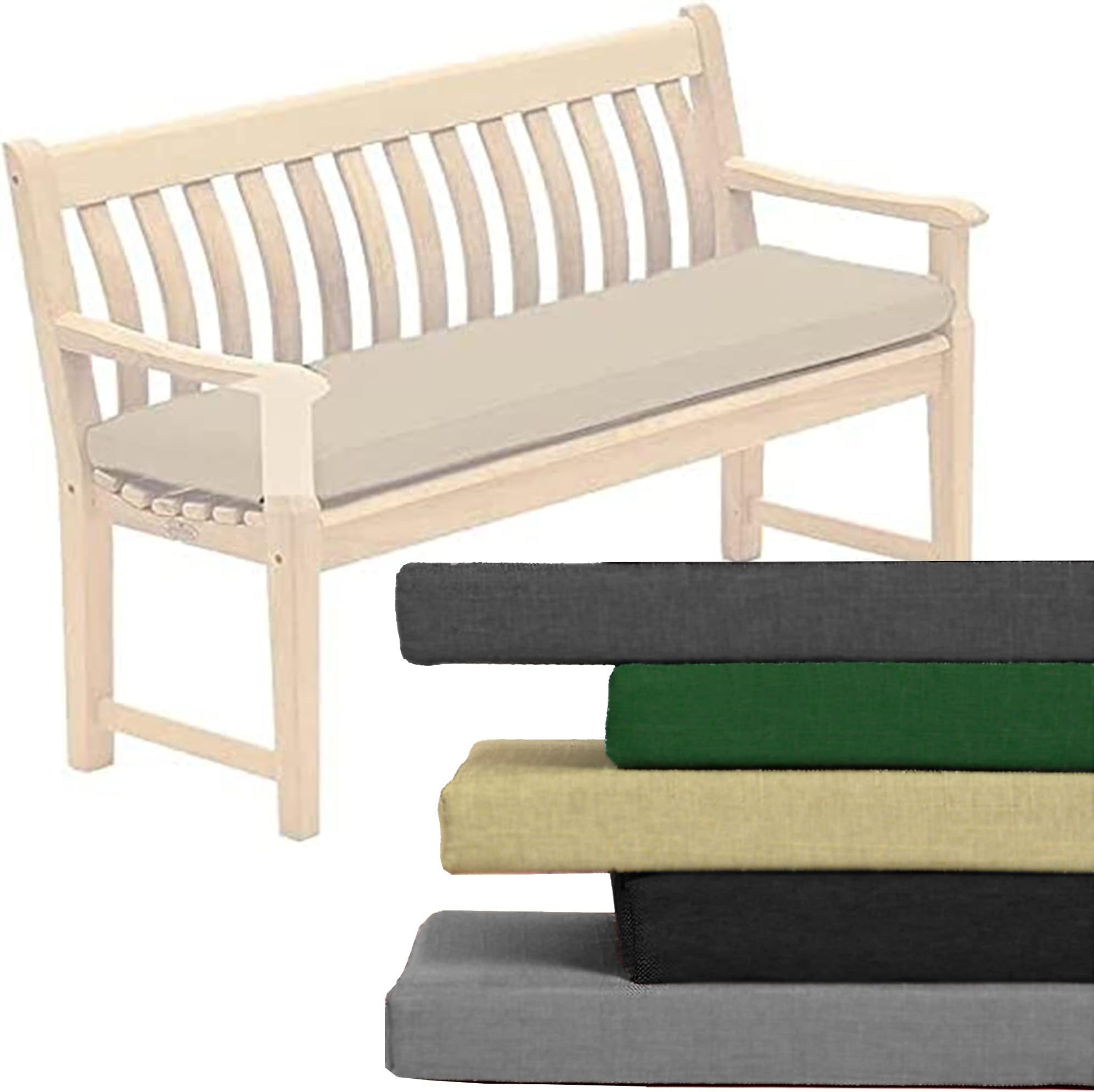 Brillars Bench Cushion Pad Outdoor Indoor - Garden Kitchen Furniture 4 ...