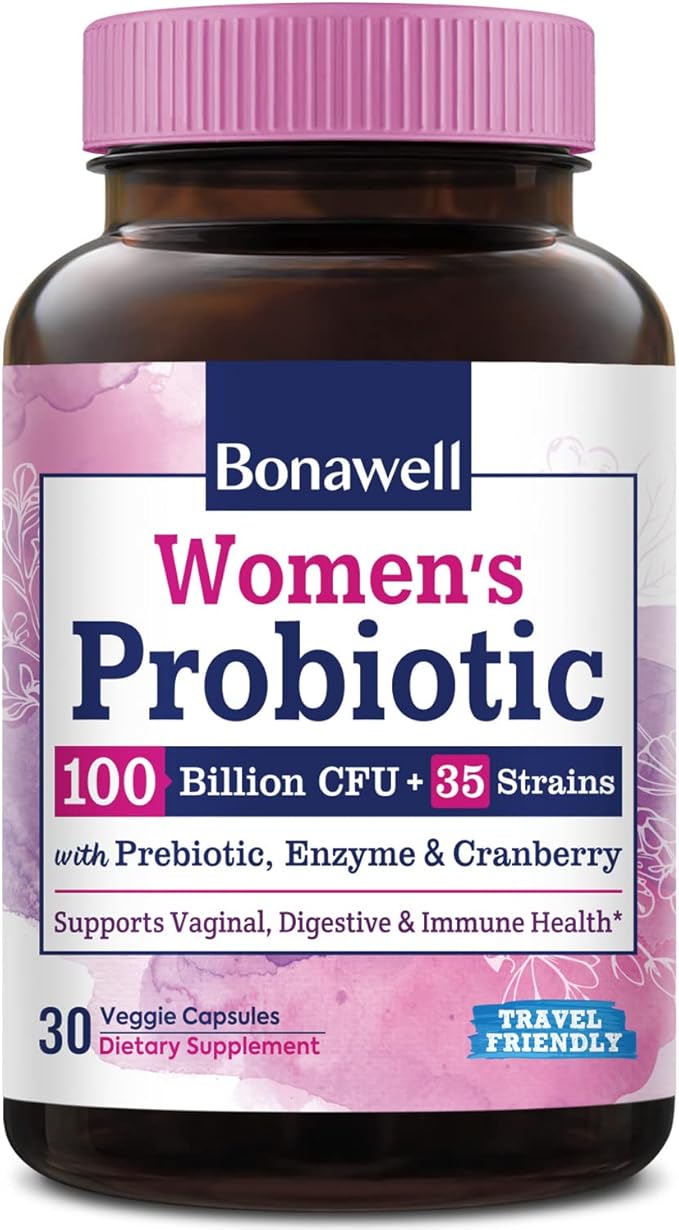 Amazon.com: Bonawell Probiotics for Women 100B, with Prebiotics ...