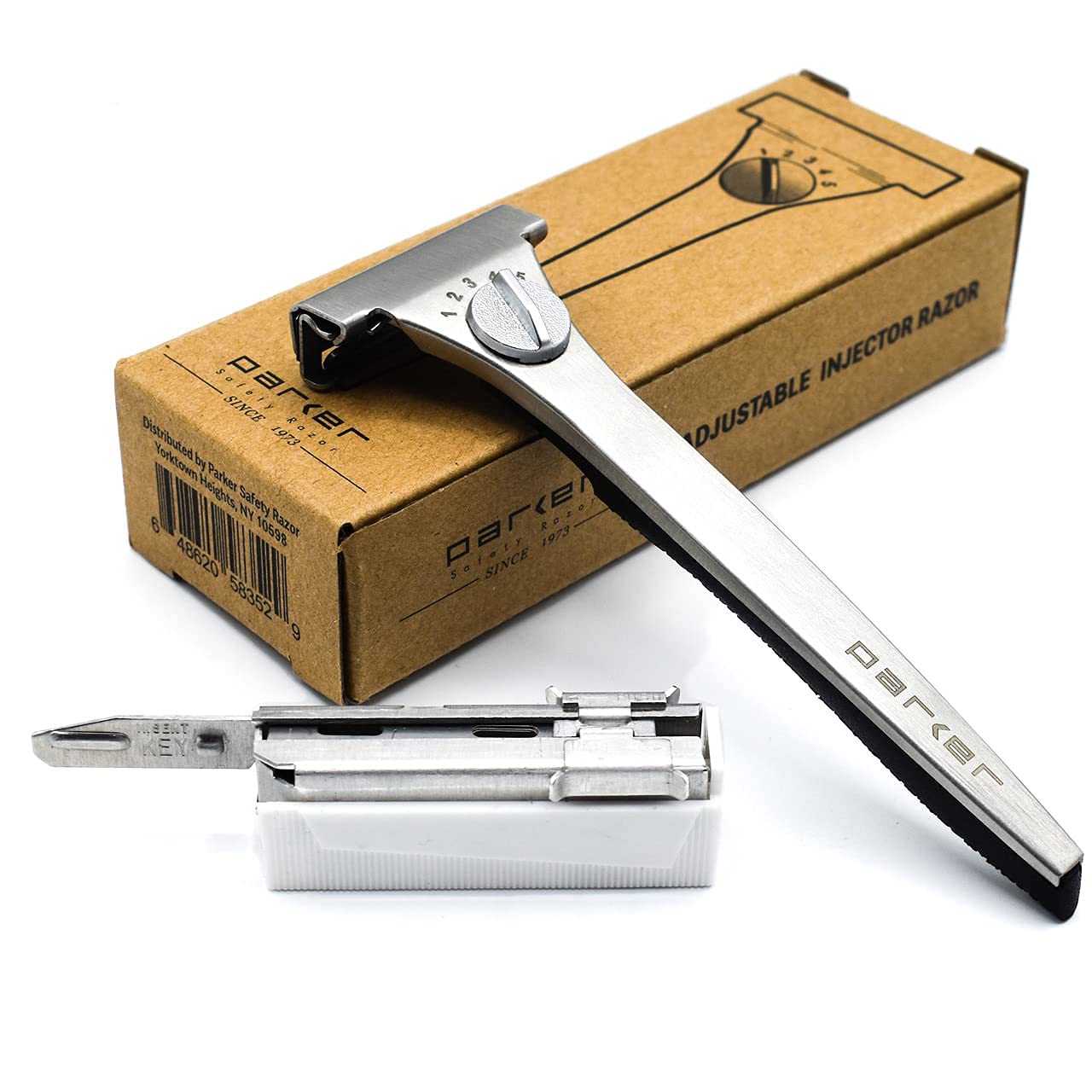 Amazon.com: Parker Adjustable Injector Razor – Single‑Edge Safety Razor ...