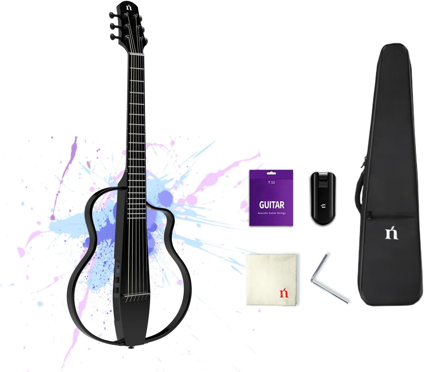 Amazon.com: Camwood Silent Guitar For Quiet Jamming, Portable Ultra ...