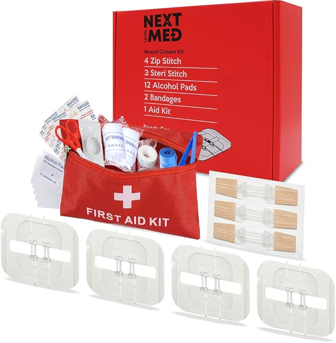 Next-Level-Med Zip Stitch Kit, Emergency Laceration Device for Cuts ...