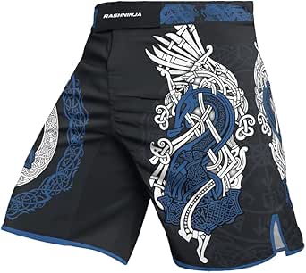 Amazon.com: RASHNINJA Viking Warrior MMA Fight Shorts - Men's Boxing ...