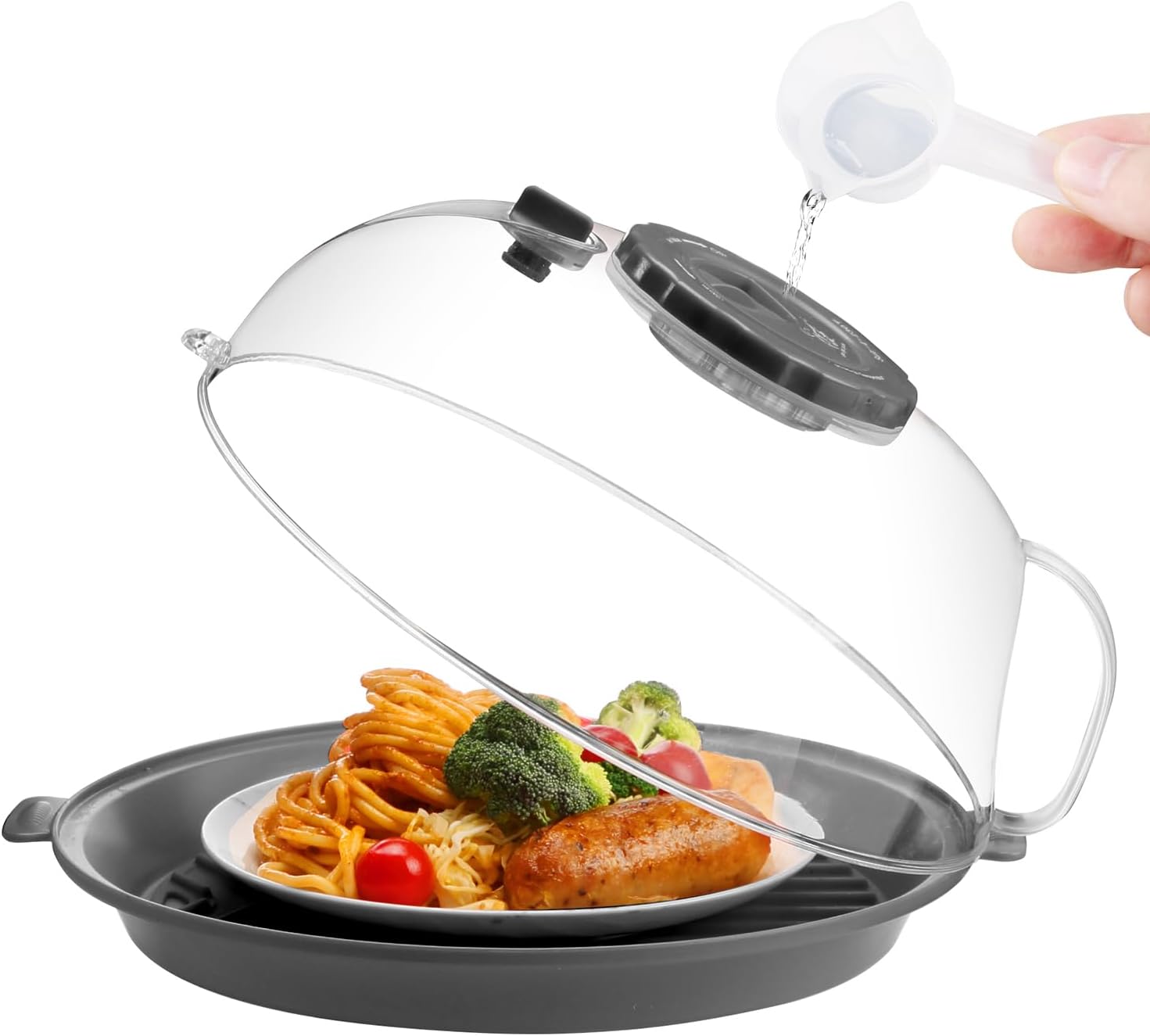 Amazon.com: Microwave Splatter Cover Lid for Food 10.2 Inch with Water ...