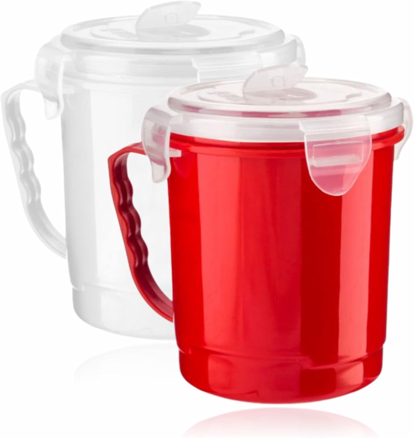 Soup Mugs Microwaveable with Vented Airtight Lid Liquid Storage ...