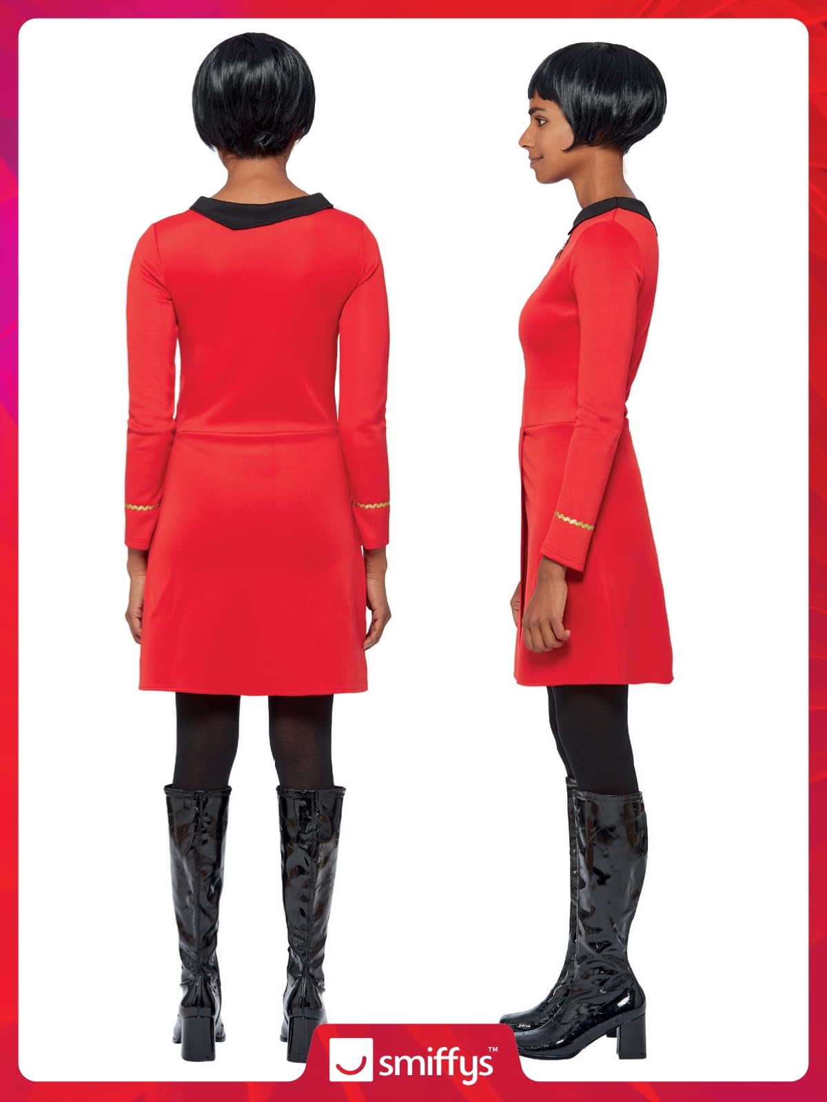 Smiffys Adults Star Trek Original Series Operations Uniform Dress with ...