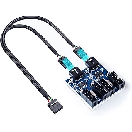 Amazon.com: Corsair Internal 4-Port USB 2.0 Hub - 4X 9-Pin USB 2.0 ...