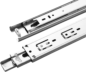 Drawer Guide Rail, Kitchen Drawer Stainless Steel Buffer Damping Three ...