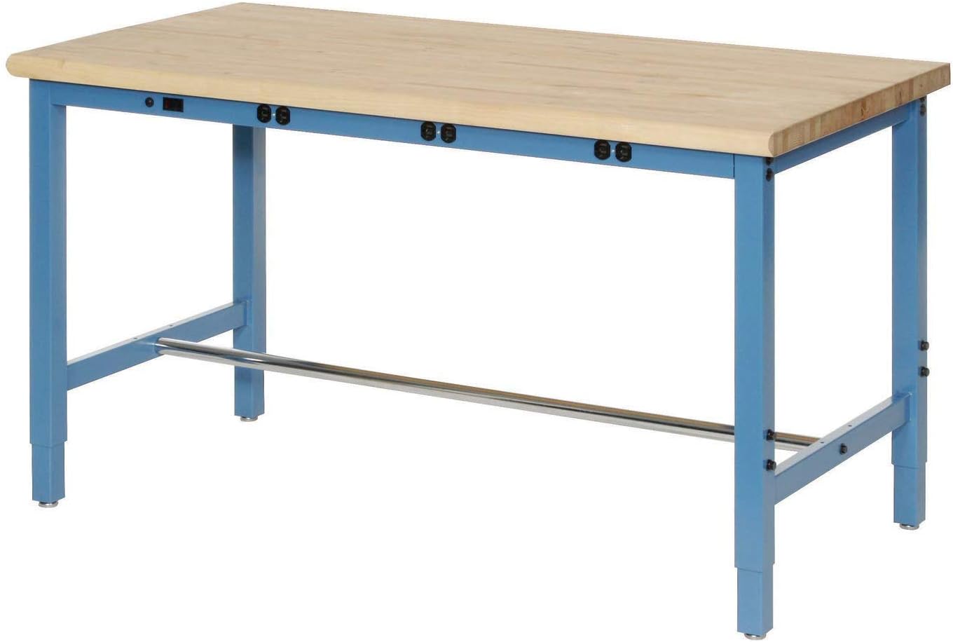 Global Industrial 60" W x 30" D Adjustable Height Workbench, Power ...