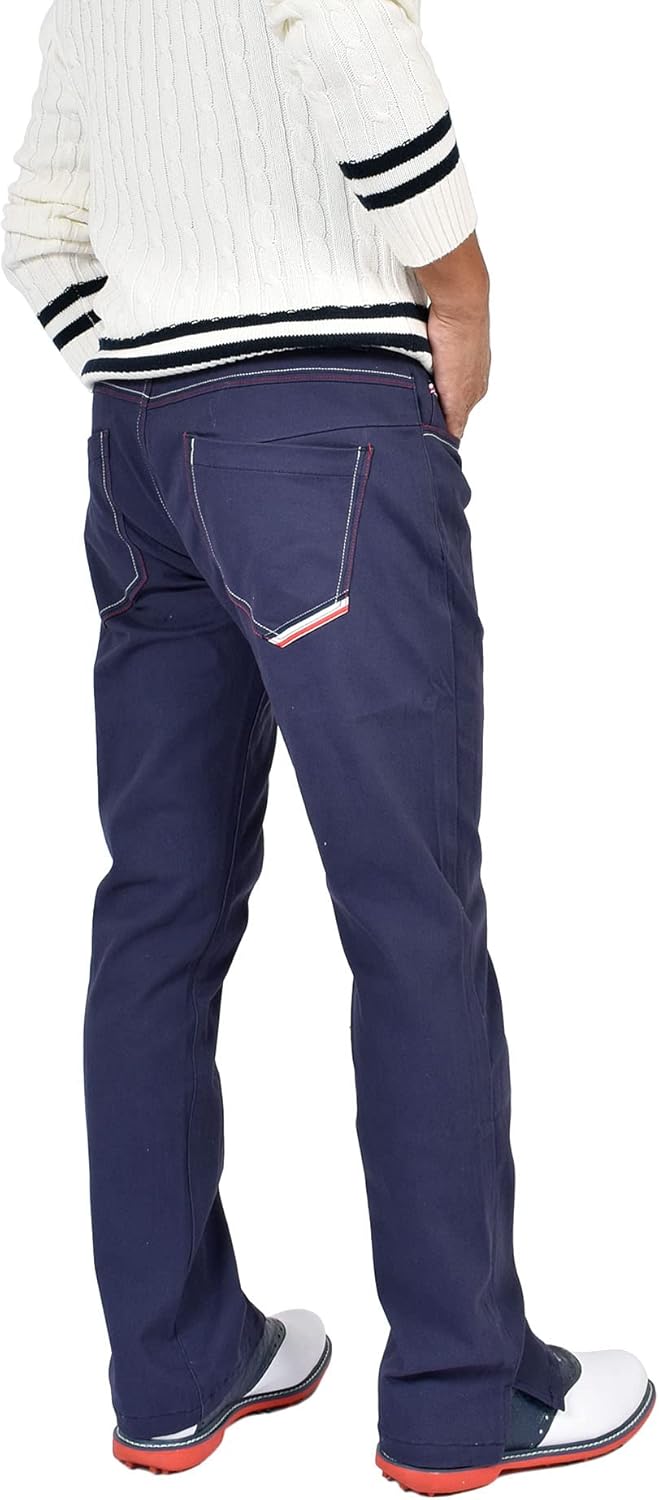 Amazon | COMON GOLF(コモンゴルフ) ゴルフウェア メンズ パンツ ズボン ストレッチ 大きいサイズ トリコロール ゴルフパンツ 春物 春秋 春 秋 CG-190627 ...