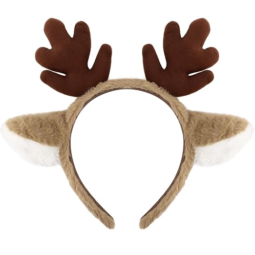 Amazon.com: SuPoo Reindeer Antlers Headband Fawn Deer Antlers Costume ...