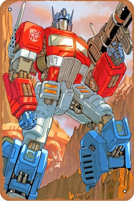 Amazon.com: Optimus Prime Robot Posters Retro Metal Signs Vintage Wall ...