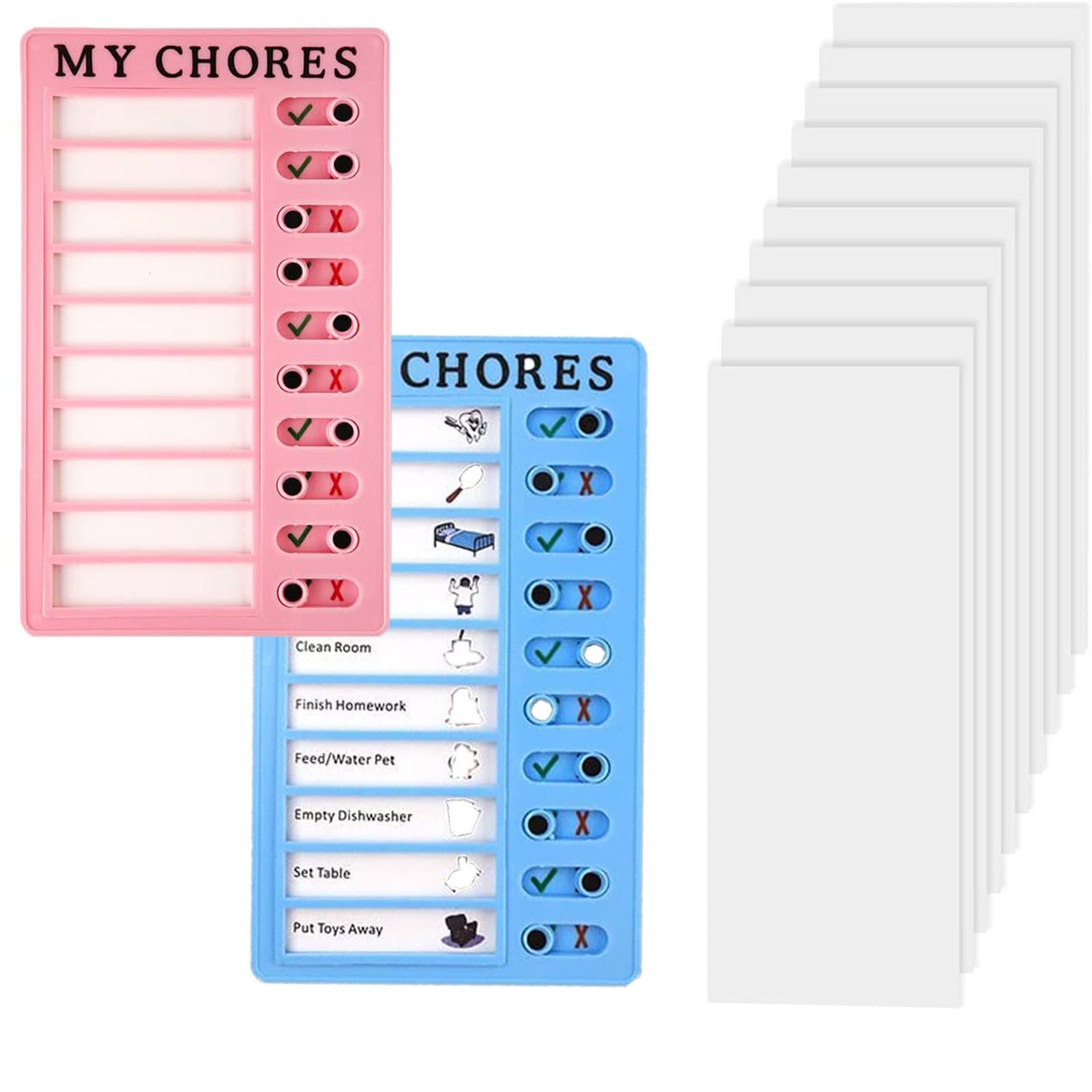 Buy 2 PCS Hore Chart Memo Boards, Portable Checklist Board with 10 ...