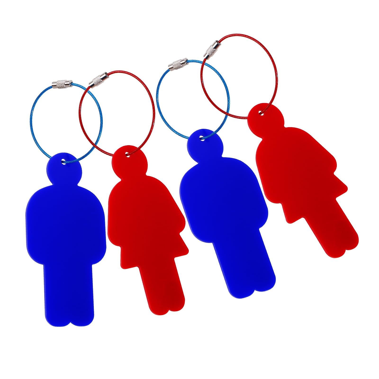 Amazon.com : Men Women Unisex Acrylic Restroom Dressing Room Keychains ...