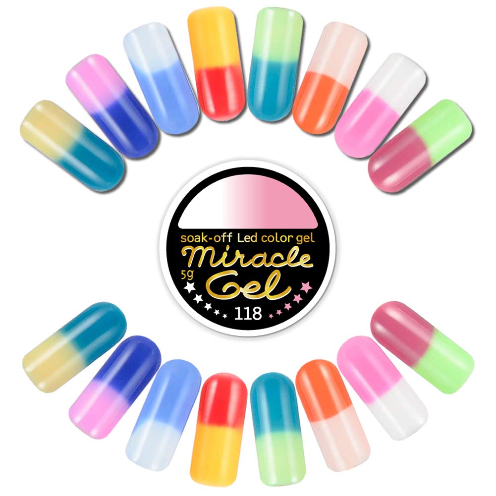 Amazon | 温度で色が変わるジェル カラージェル ミラクルジェル 5g miracle gel ソークオフカラージェル 【101 ...