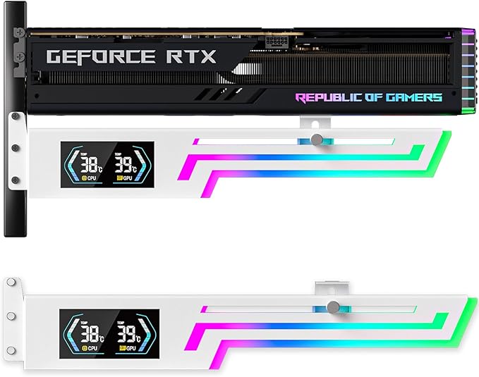 Amazon.com: GSCOLER ARGB GPU Support Bracket with CPU & GPU Temp ...