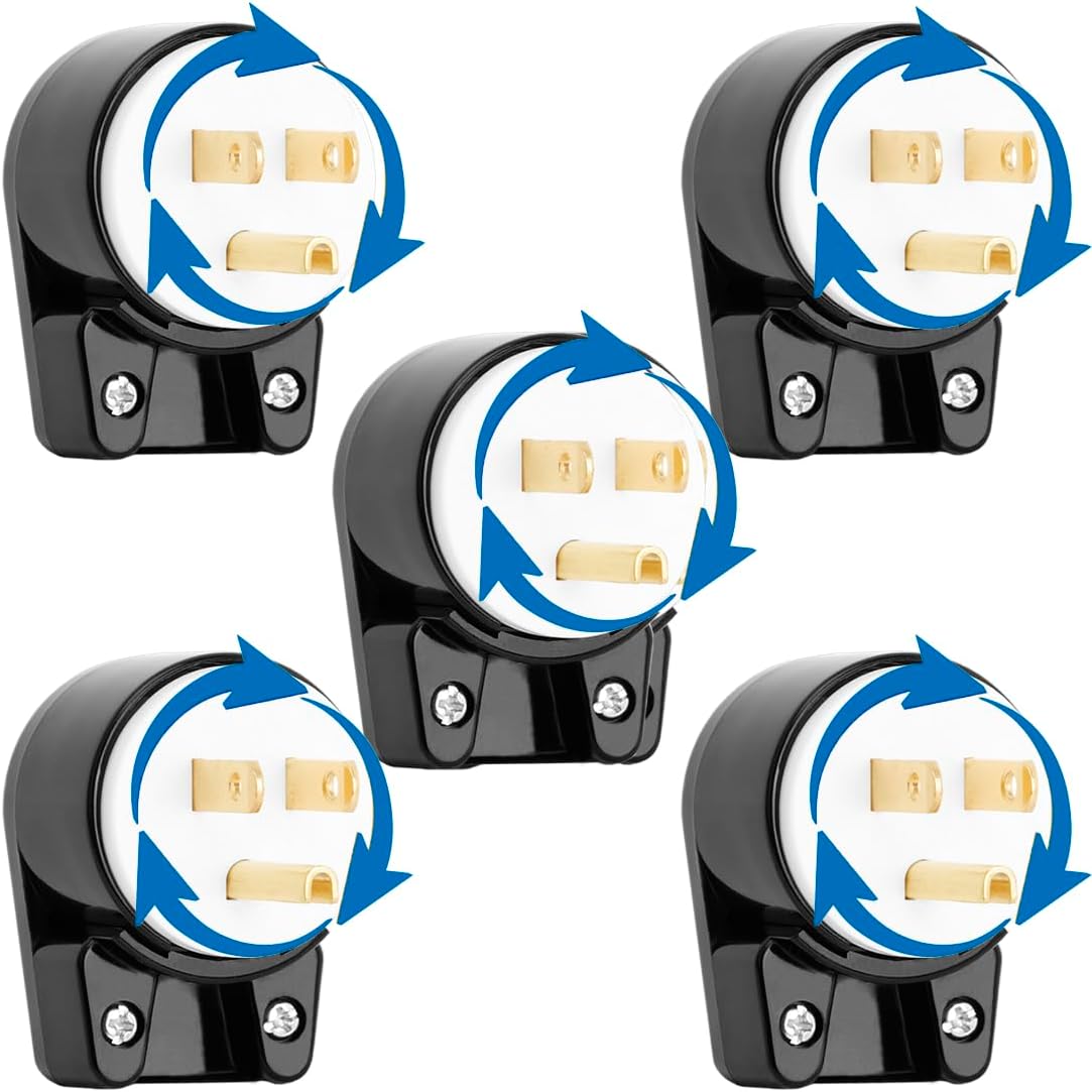 Amazon.com: Hug-A-Plug Grounded Right Angle Adapter Plug - Twin Pack ...
