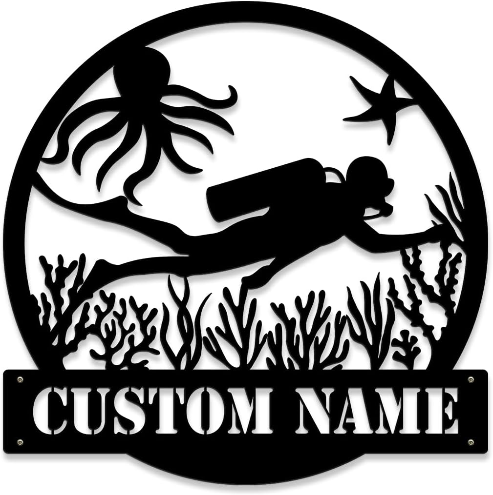 Amazon.com : WODORO Personalized Custom Scuba Diving Sport LED Tin ...