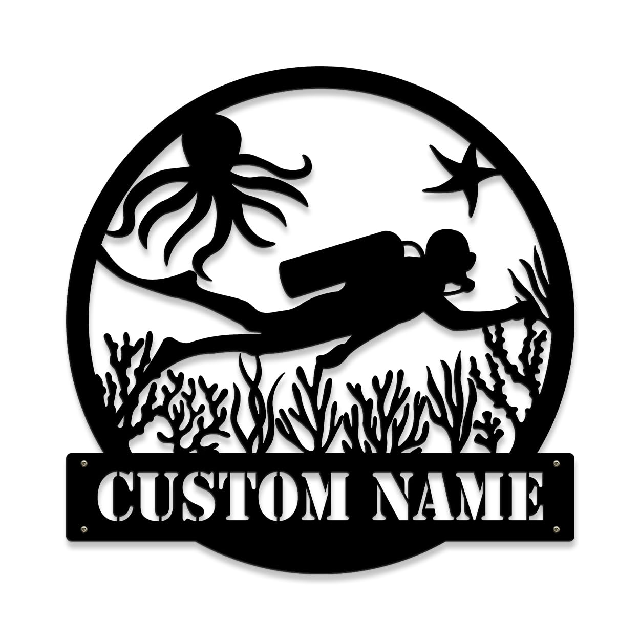 Amazon.com : WODORO Personalized Custom Scuba Diving Sport LED Tin ...