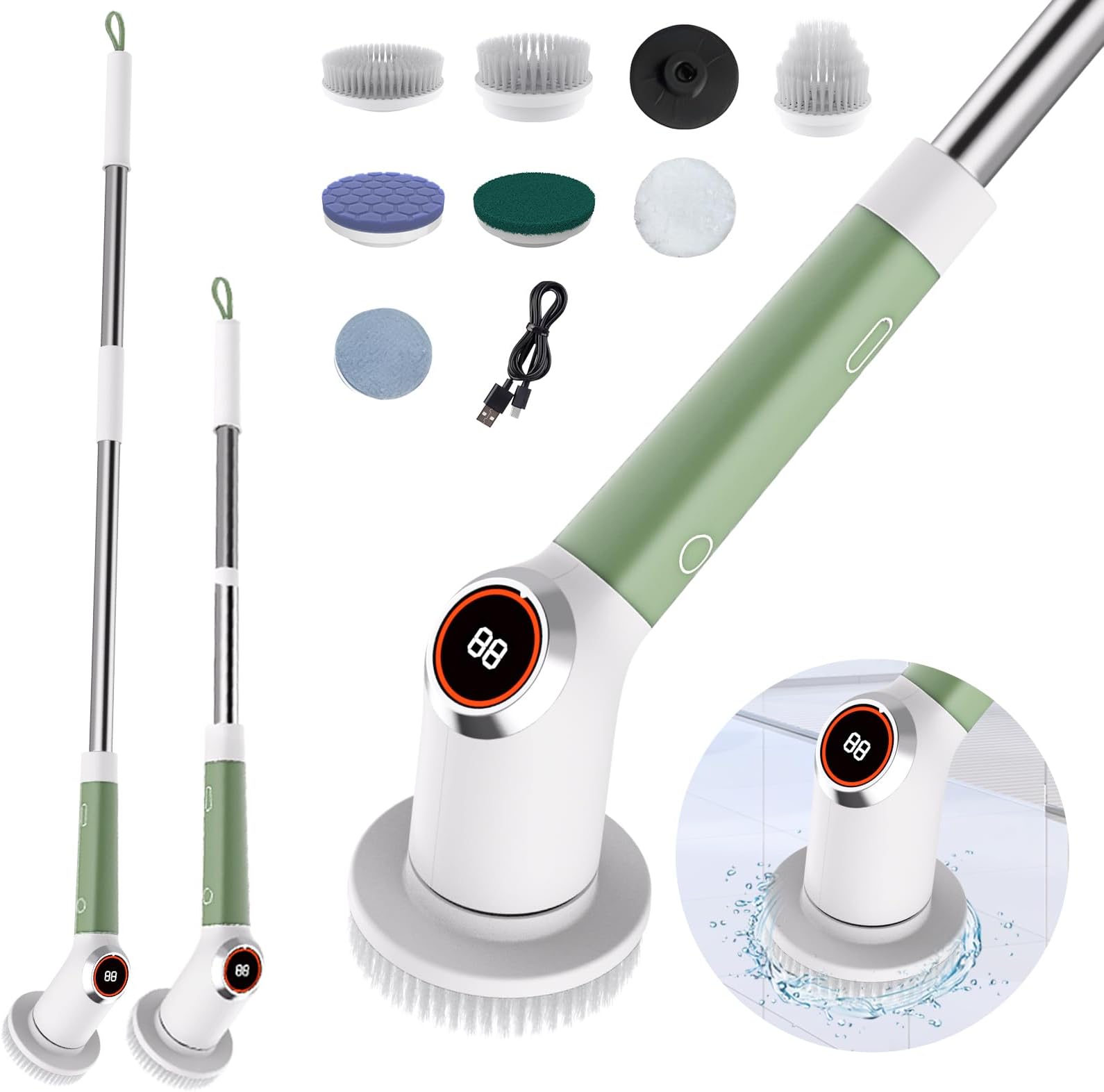 Amazon.com: Electric Spin Scrubber, 2024 Upgrade Cordless Shower ...