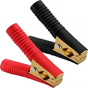 VooGenzek 2 PCS 100A Car Battery Alligator Clips, Jump Lead Clamps ...