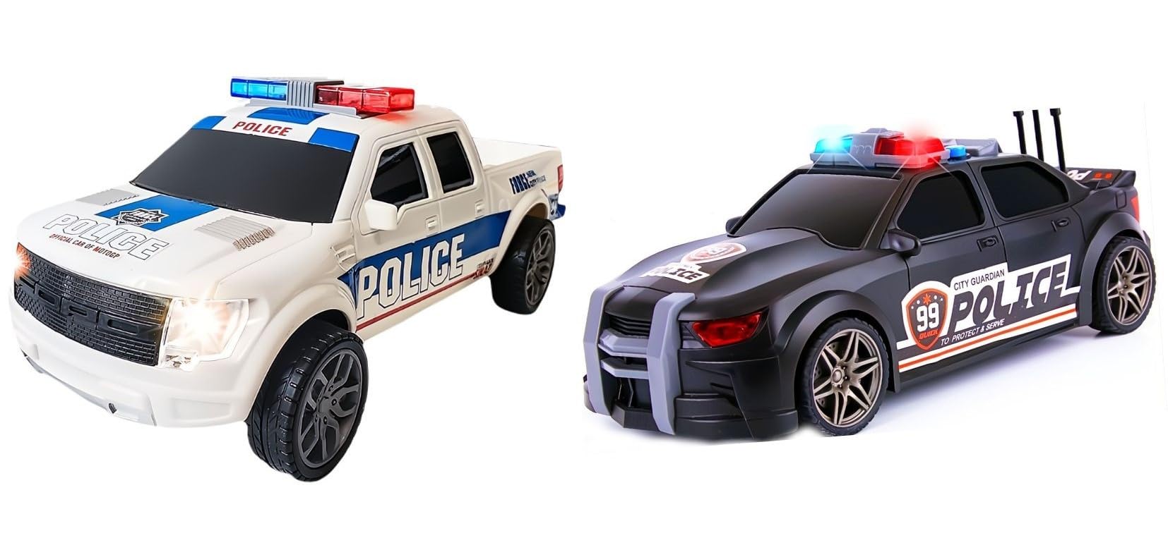 Amazon.com: ArtCreativity Police Cars Toy Set - Pickup with Flashing ...