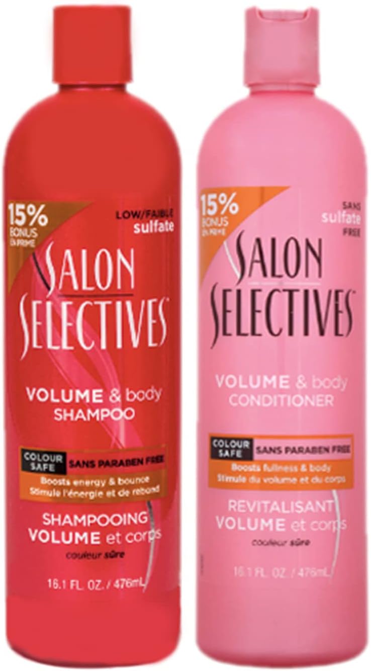 Salon Selectives Volume & Body Shampoo & Conditioner Set For Bouncy ...