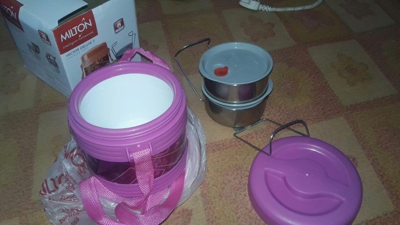 Buy Milton Vector Deluxe 3 Plastic Leak Lock Tiffin Box Set, 3-Pieces ...