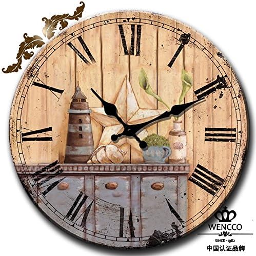 Amazon.com: 12" Chic Large Retro Idyllic Vintage Style Giant Wood Wall ...
