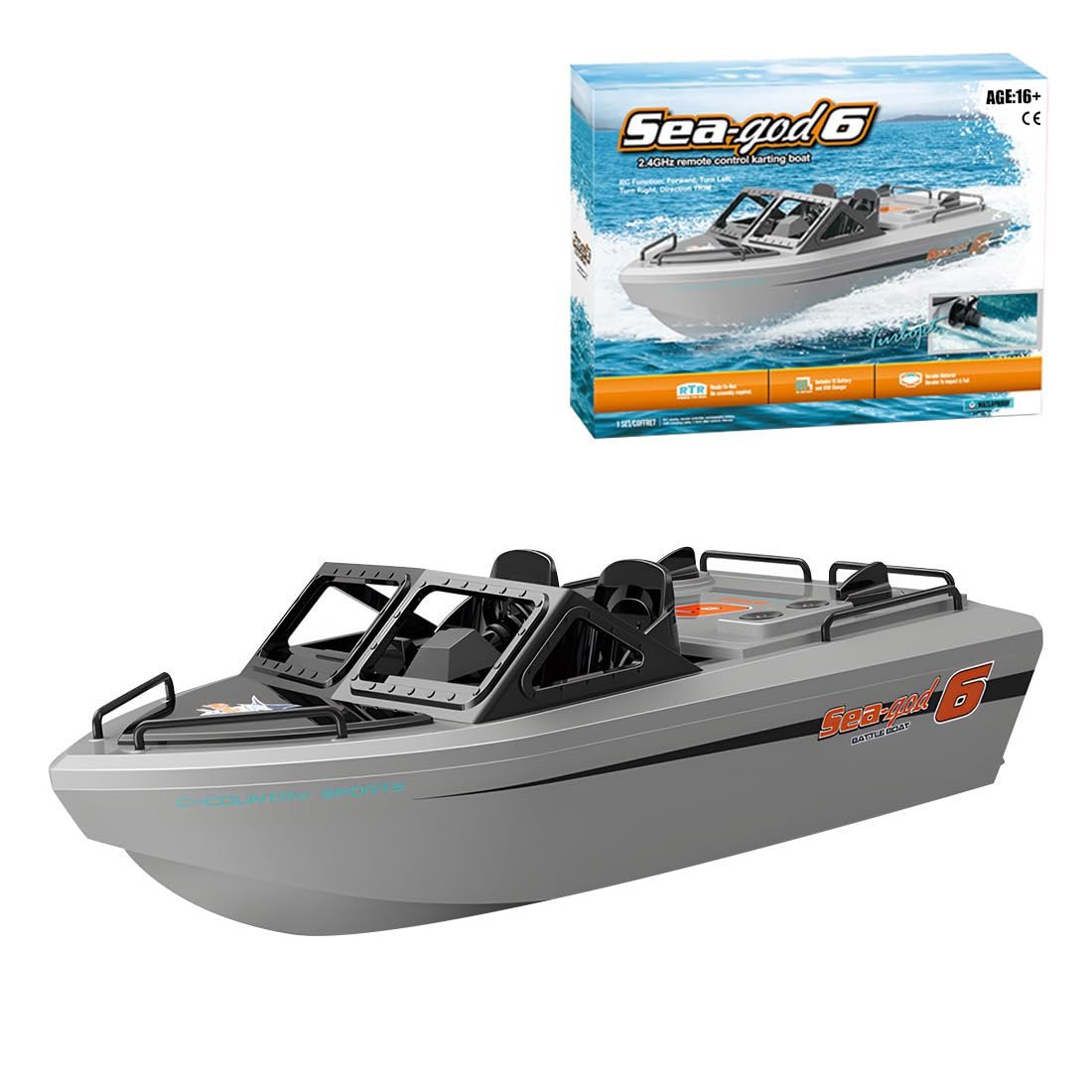 OBIOCKIDAY 1/12 Remote Control Boat for Adults, Mini RC Boat Kit 2.4G ...