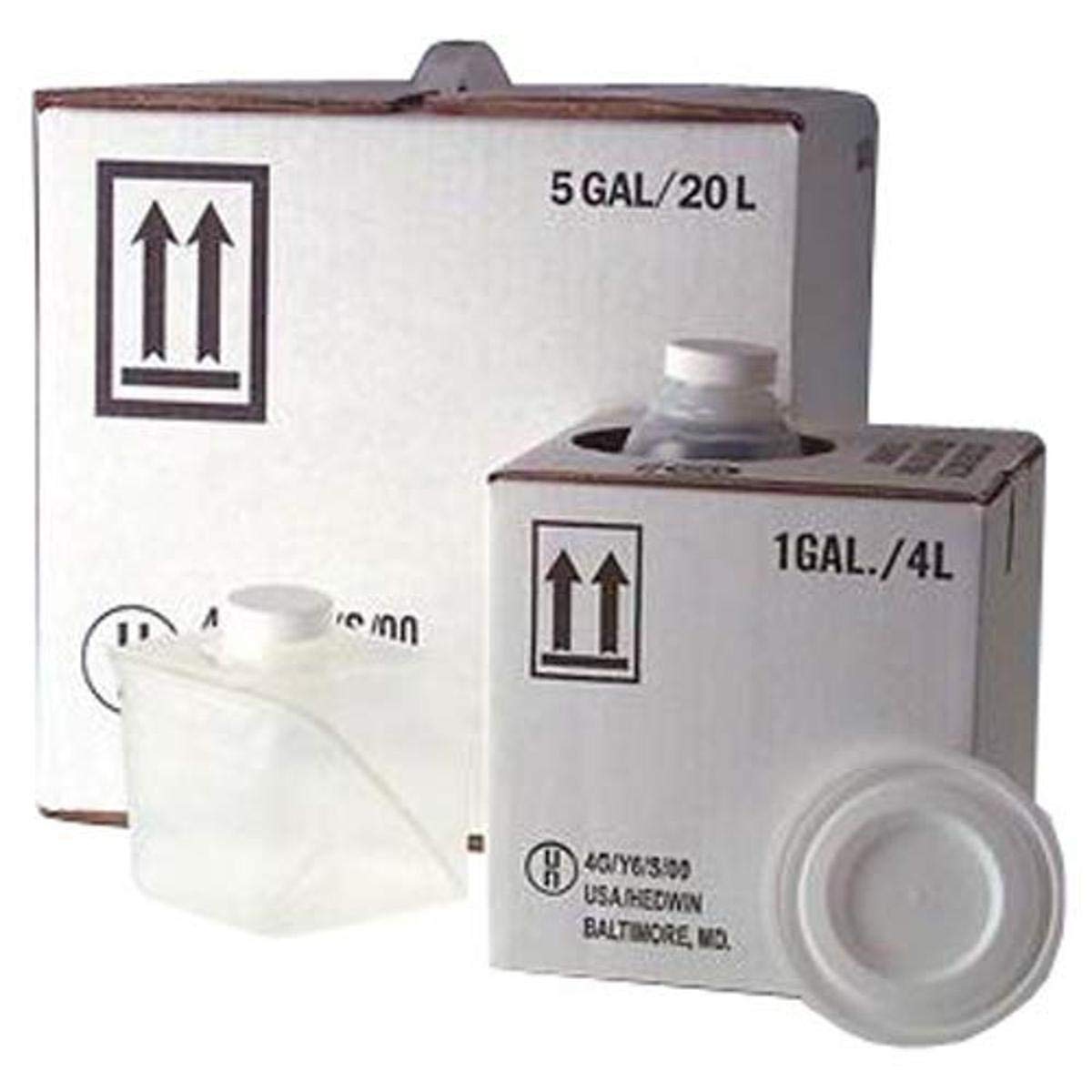 Qorpak PLC-03458 Natural LDPE Cubitainer with Carton and 38-400 White ...