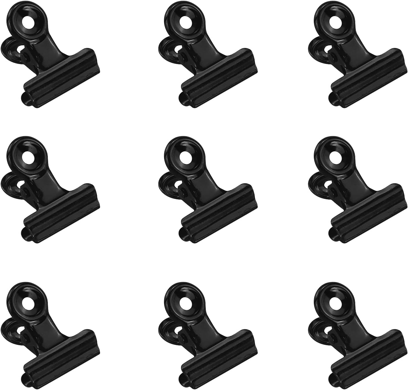 30 Pcs Small Bull Clips, Black Binder Clips Metal Hinge Clips Picture ...