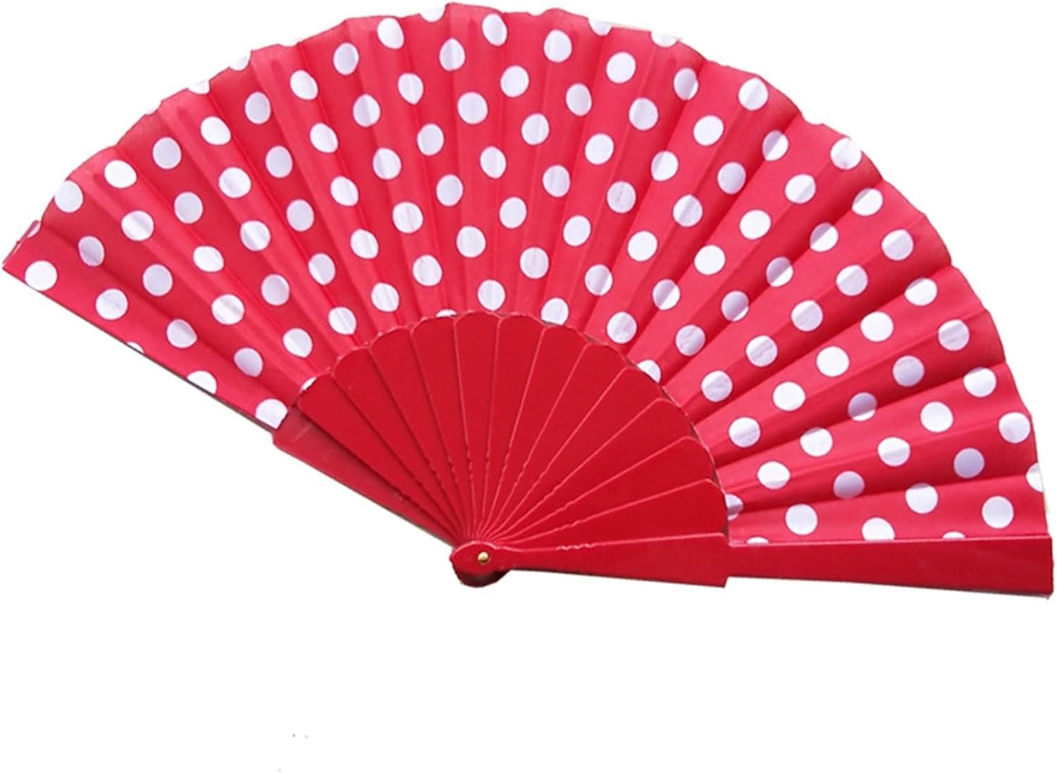 Amazon.com: Hand Fan Folding，Hand Held Fans Folding Polka Dot Print ...