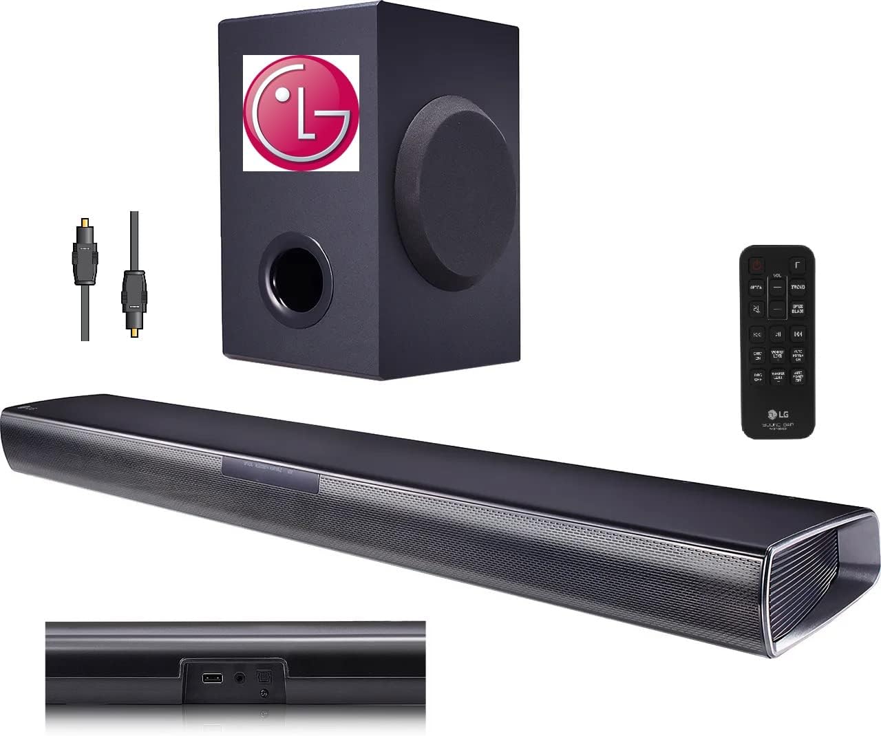 LG Sound Bar and Wireless Subwoofer S40Q - 2.1 Channel, 300 Watts ...