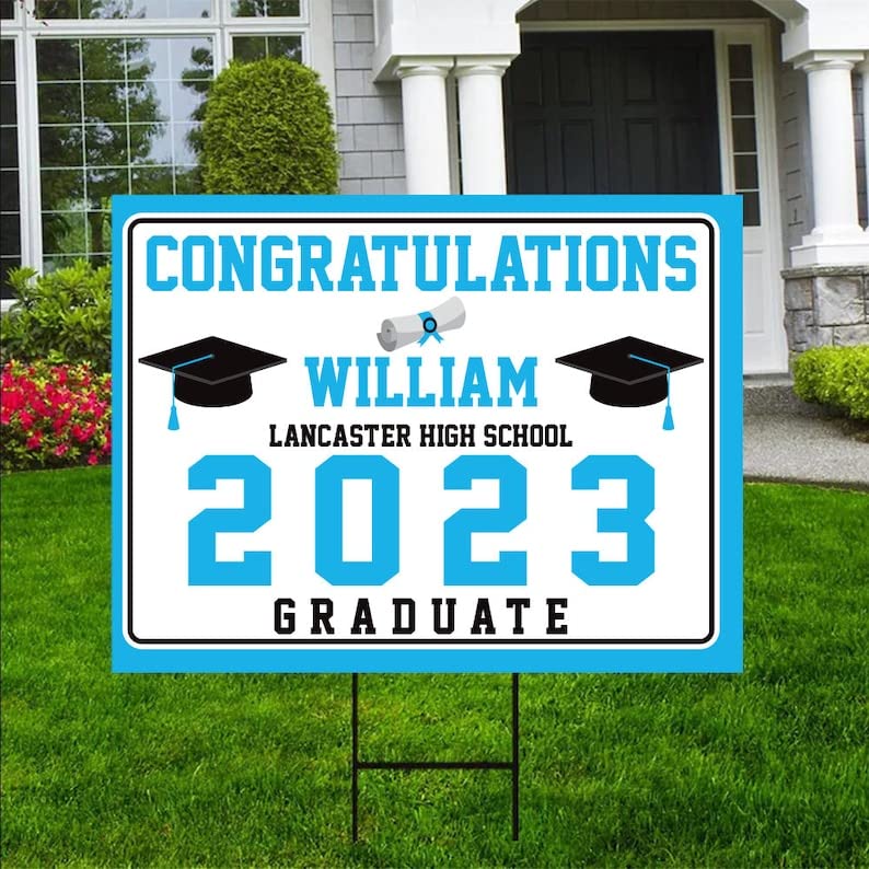 Amazon.com : Custom Graduation Yard Sign 2023, Class of 2023 Sign, High ...