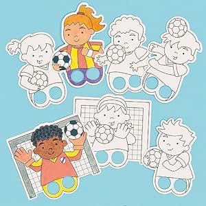 Baker Ross Football Colour-in Finger Puppets (Pack of 24) : Amazon.co ...