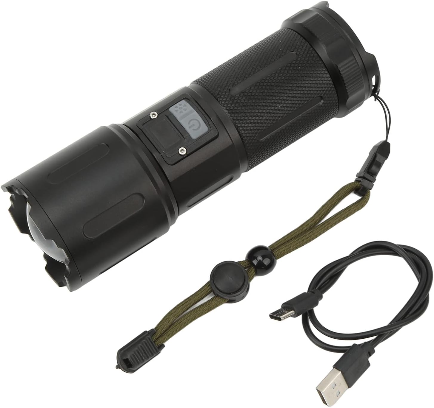 High Lumens Flashlights,Rechargeable Flashlights, 5 Gears Zoomable ...