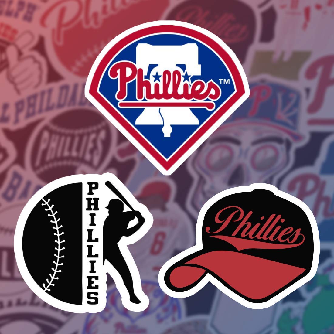 Snapklik.com : Stickers Pack Philadelphia Vinyl Phillies Aesthetic ...