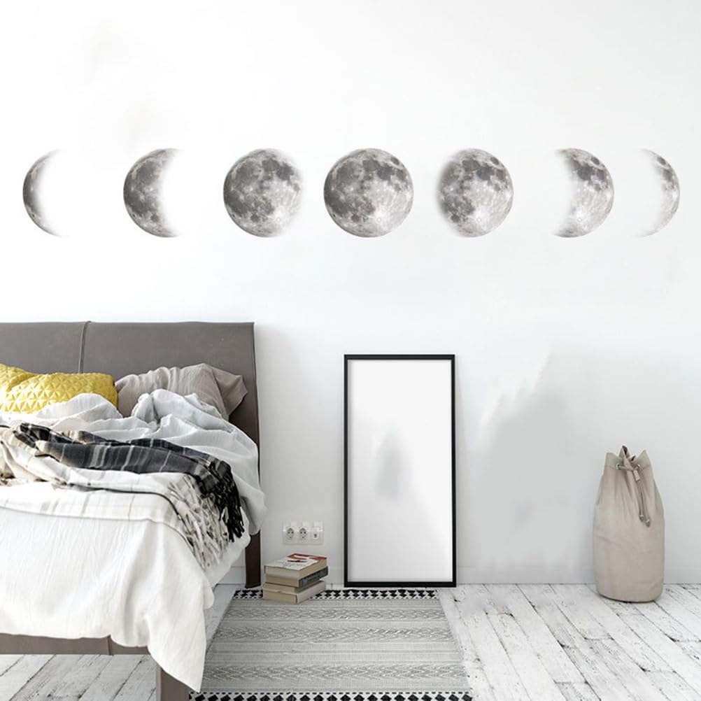Snapklik.com : Moon Phase Wall Decals Removable Moon Decals Sunflower ...