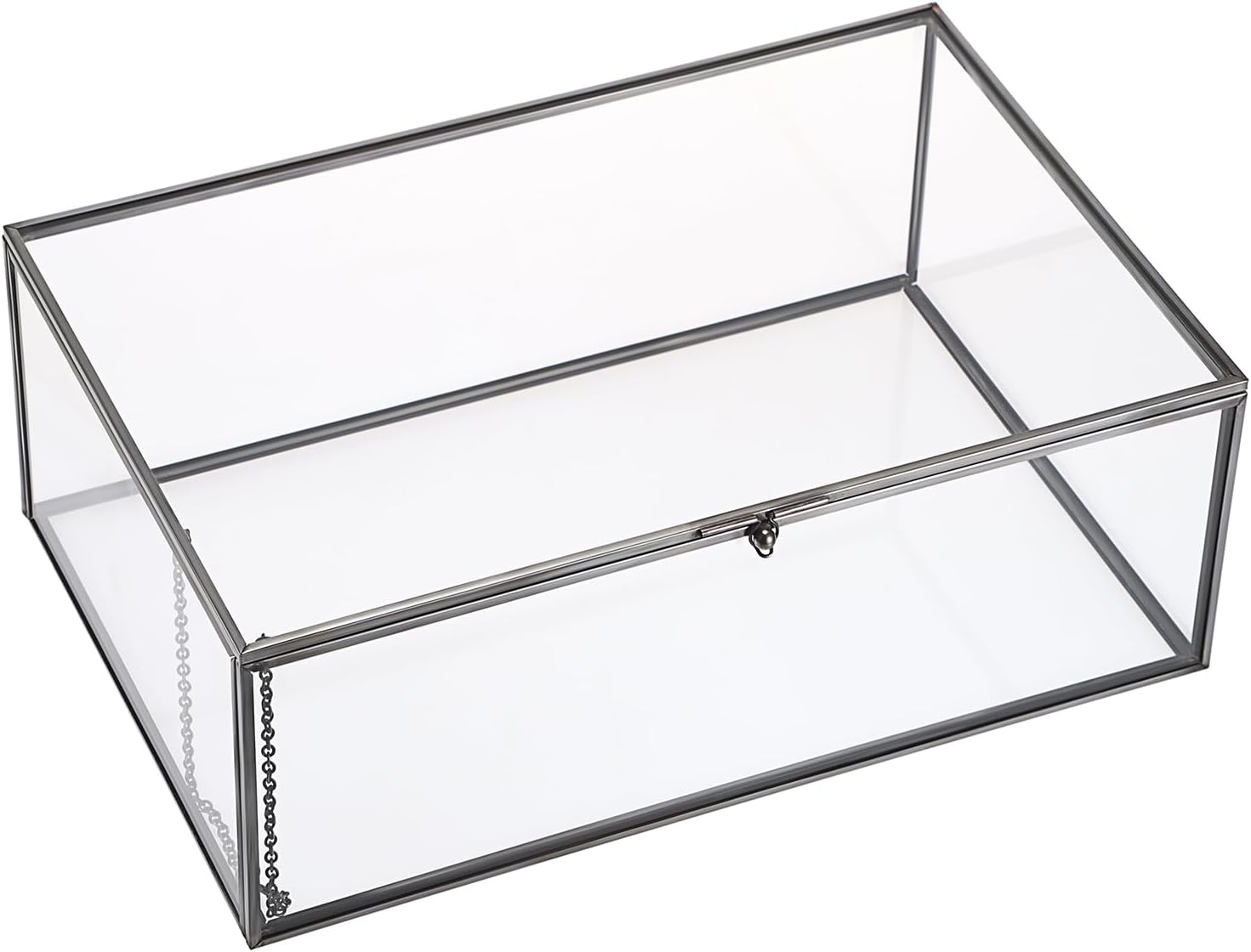 Amazon.com: Hipiwe Vintage Glass Box with Lid - Rectangle Jewelry ...