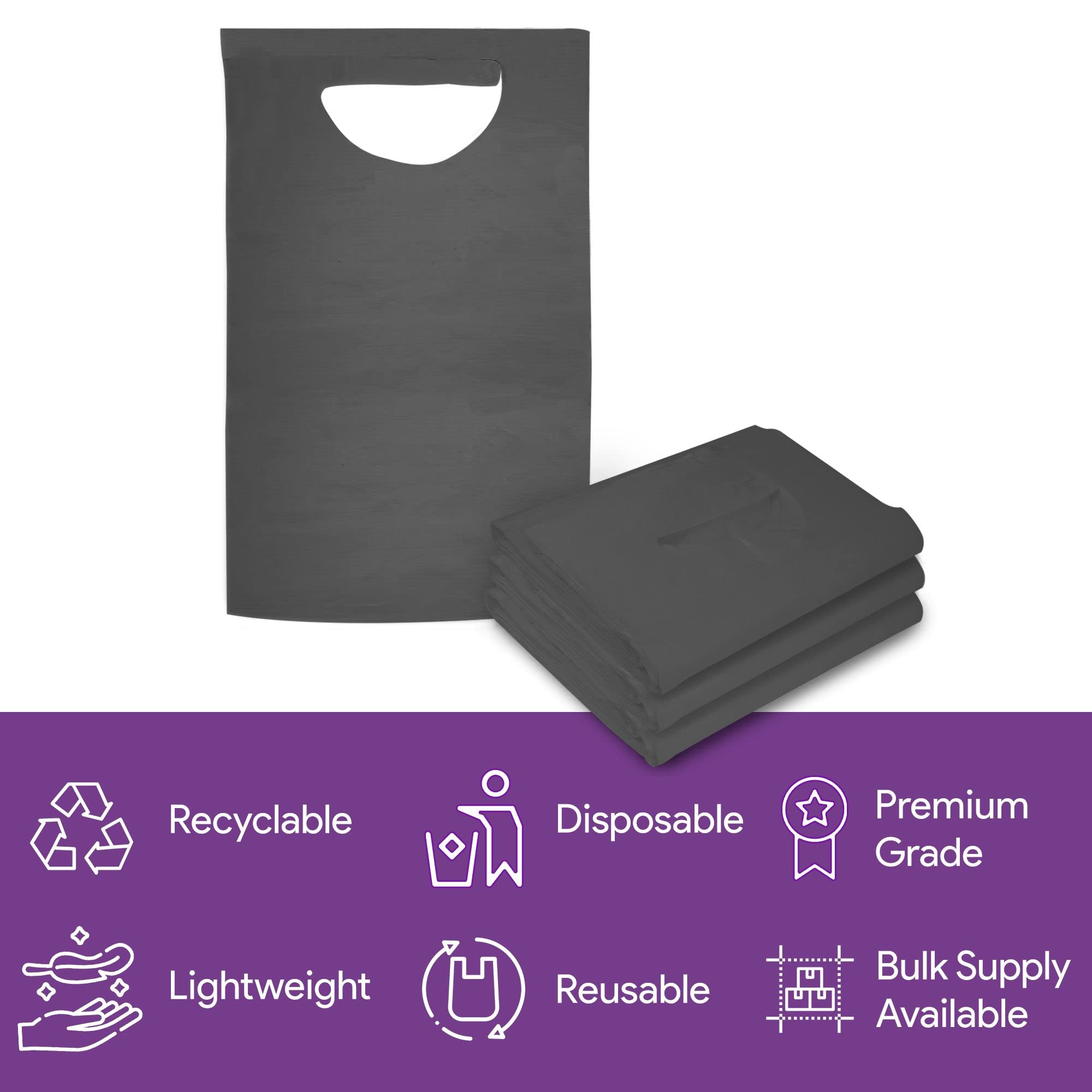 Snapklik.com : Disposable Bibs For Adults, 25 Pack - Tie Back, 16" X 33 ...