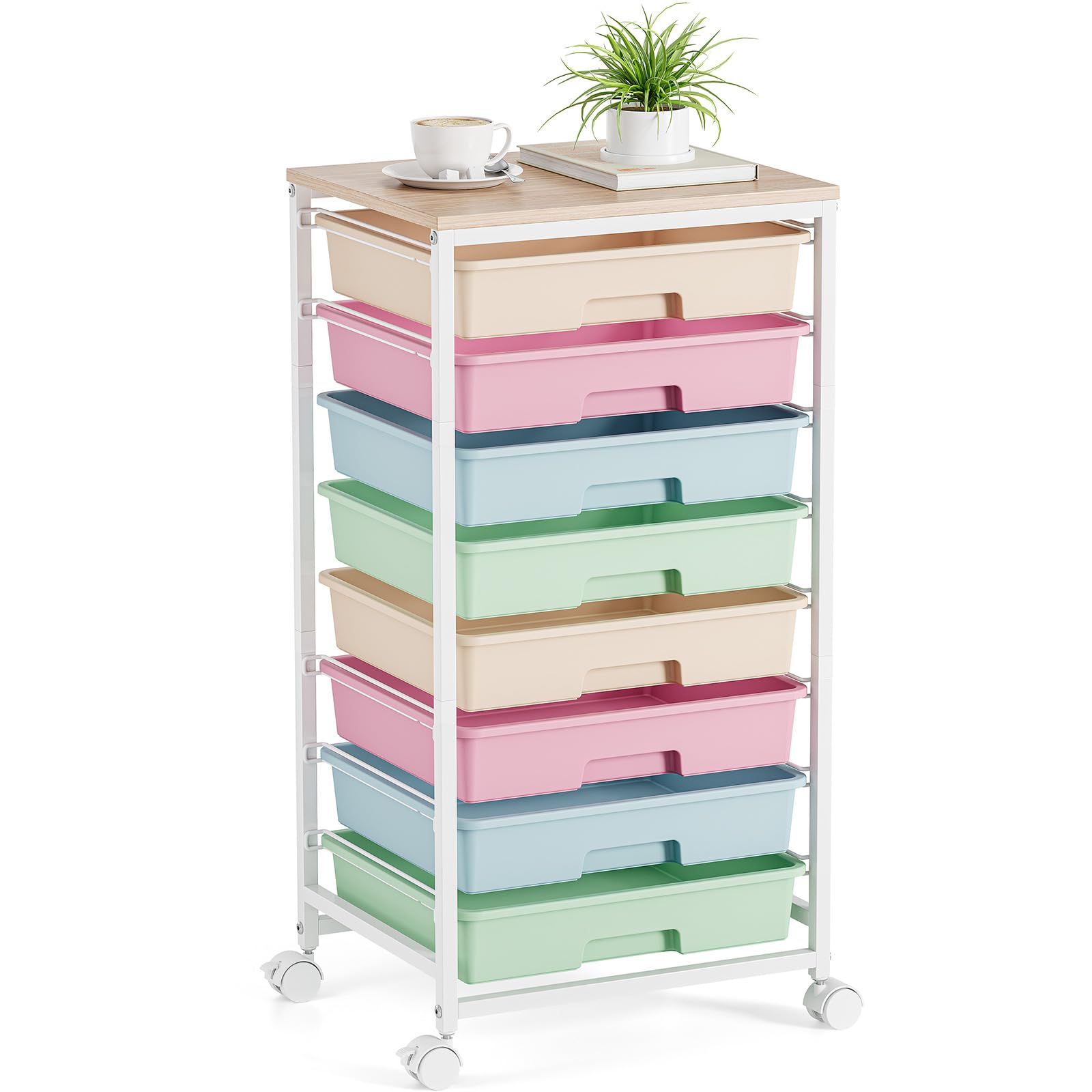 Amazon.com: Rolling Storage Cart, Rainbow Cart with 8 Drawers and ...