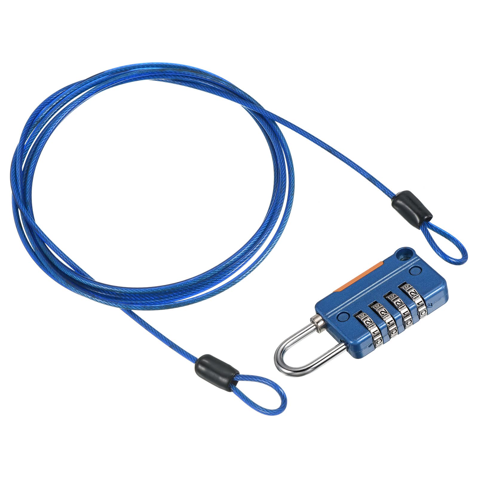 PATIKIL Security Steel Cable with 4 Digit Combination Lock, 6.5Ft ...