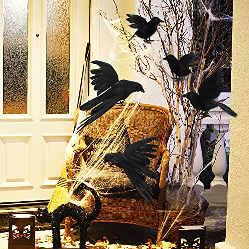 Snapklik.com : 5 Pack Halloween Crows Decorations,Large Halloween ...