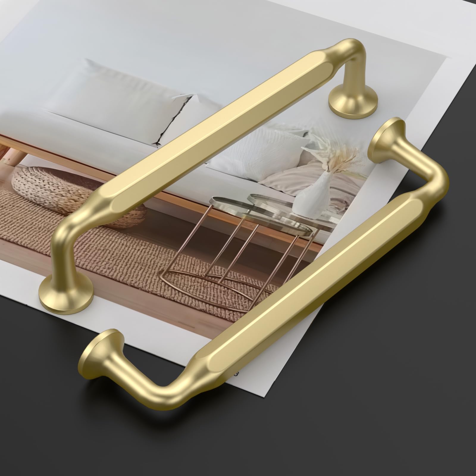 Snapklik.com : 10 Pack 5 Inch Cabinet Handles Gold Kitchen Cabinets ...