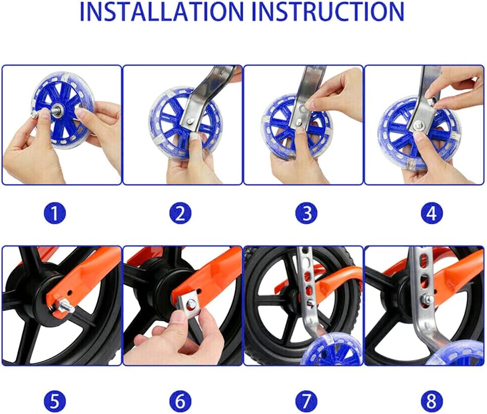 Kids Bike Training Wheels, Bicycle Stabilisers Support Wheels Mute ...